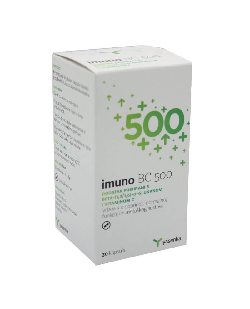 IMUNO BC 500 - BETA GLUKAN I VITAMIN C / 30 KAPSULA › Zdravo.ba